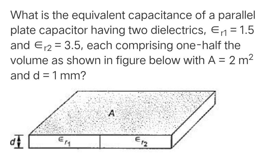 Solved What is the equivalent capacitance of a parallel | Chegg.com