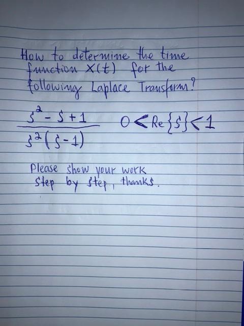 Solved How to determine the time function X(t) for the | Chegg.com