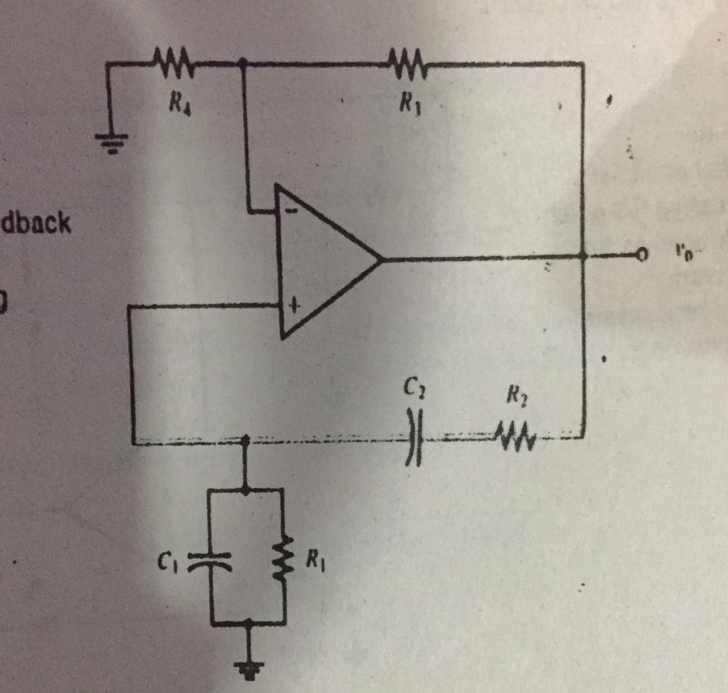 Solved For the twin-T oscillator of the figure below | Chegg.com