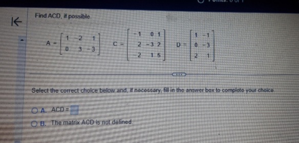 Solved Find ACD, if possible. | Chegg.com