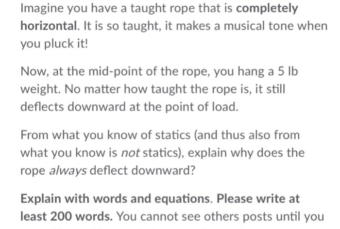 Solved Imagine you have a taught rope that is completely | Chegg.com