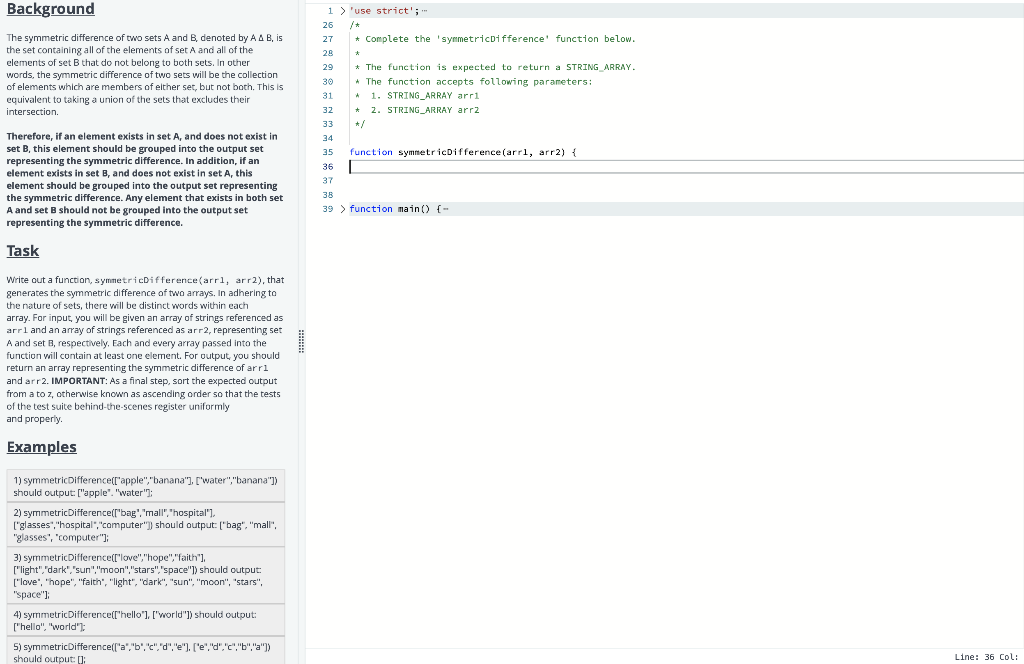 Solved Background The symmetric difference of two sets A and | Chegg.com