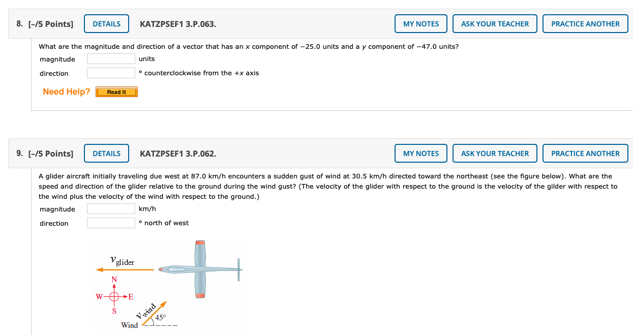 Solved 8. [-15 Points) DETAILS KATZPSEF1 3.P.063. MY NOTES | Chegg.com Solved 8. [-15 Points) DETAILS KATZPSEF1 3.P.063. MY NOTES | Chegg.com