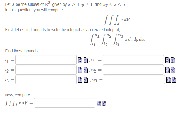 Solved . Let J be the subset of R3 given by a > 1, y >1, and | Chegg.com