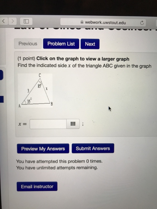 Solved 습 webwork.uwstout.edu Previous Problem List Next (1 | Chegg.com