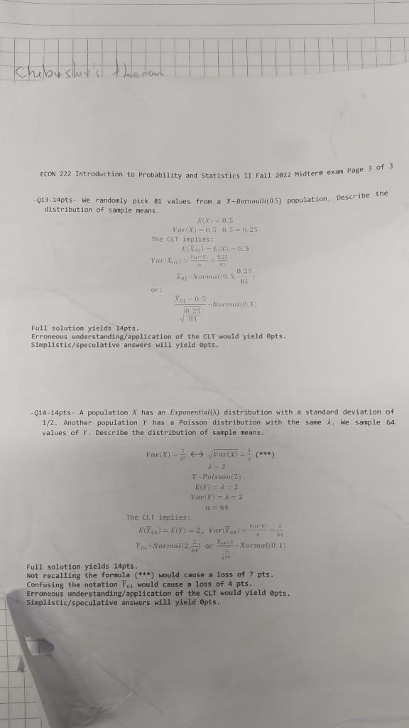 ECON 222 Introduction to Probability and Statistics | Chegg.com
