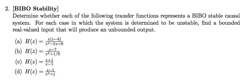 Solved Determine whether each of the following transfer | Chegg.com