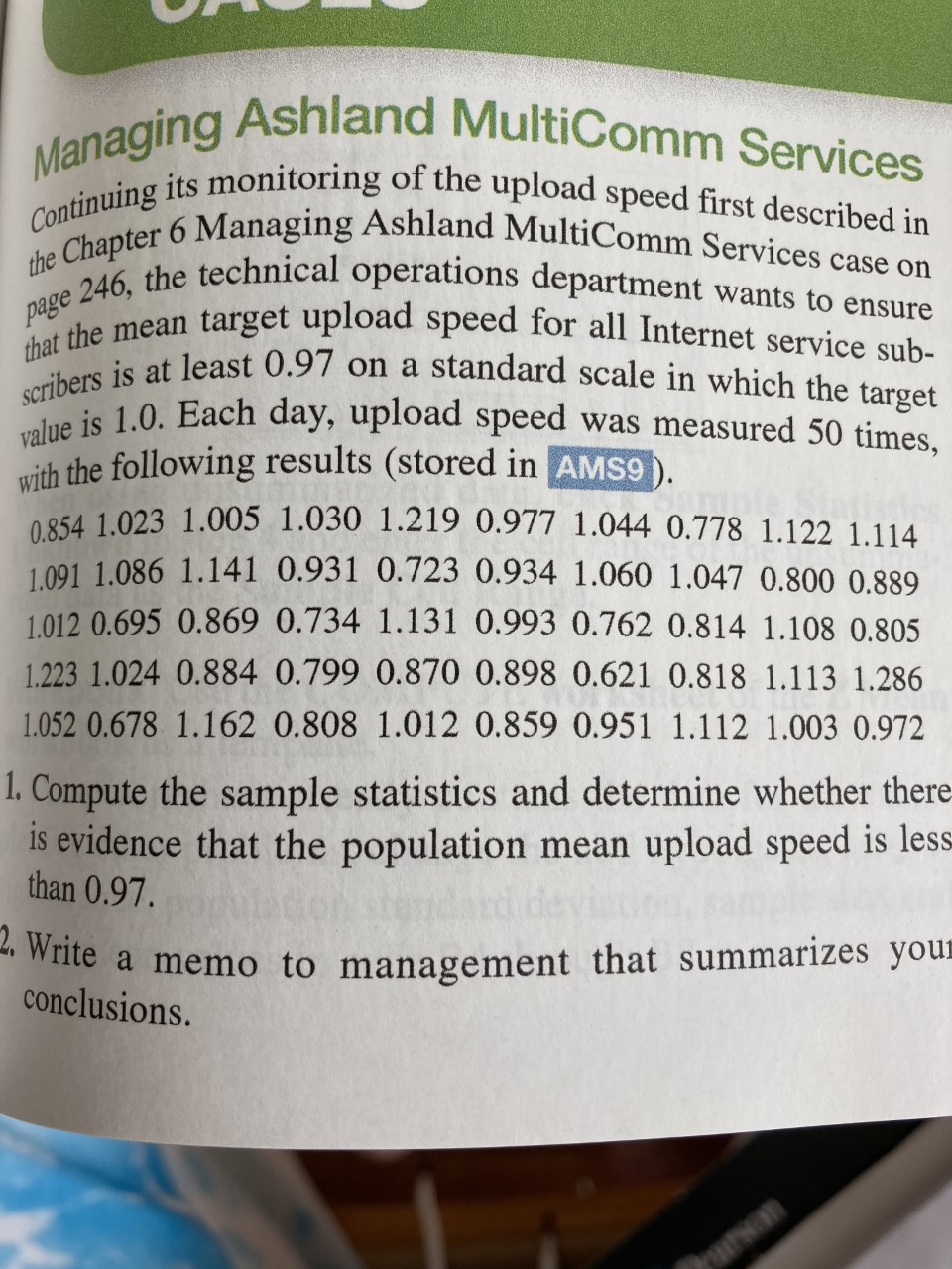 Managing Ashland MultiComm Services Continuing its | Chegg.com