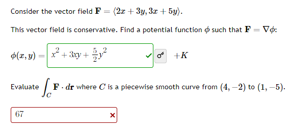 Solved Consider the vector field \\( \\mathbf{F}=\\langle 2 | Chegg.com