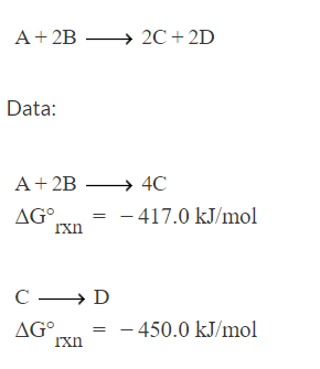 Solved Use the data below to calculate ΔG°rxn for | Chegg.com