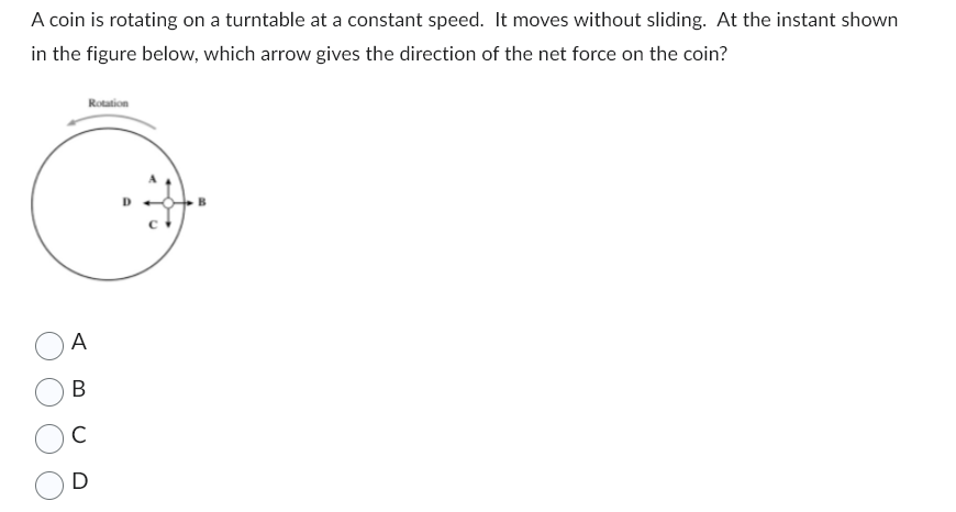 Solved A coin is rotating on a turntable at a constant | Chegg.com