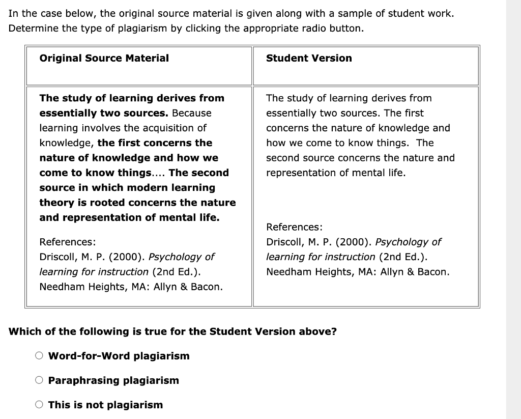 Solved Original Source Material Student Version (written in | Chegg.com
