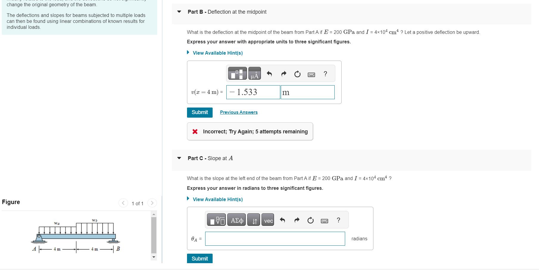 Solved Use the two loadings below and the principle of | Chegg.com