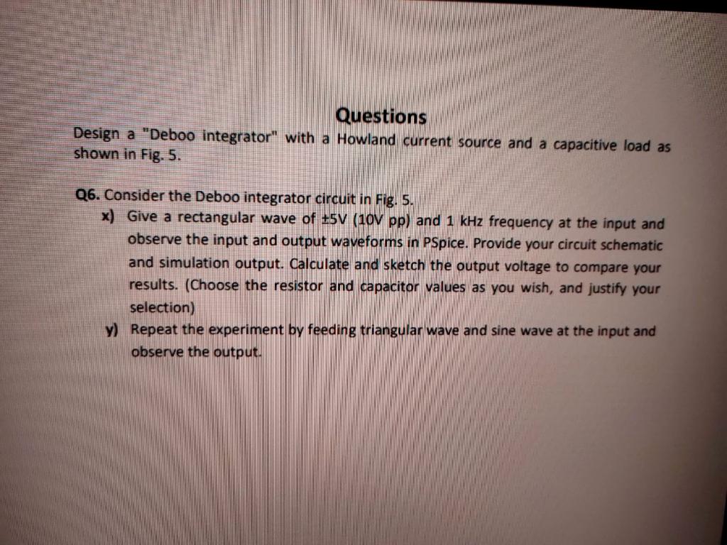 Solved W ΜΛ, HO Vout(t) = K. (Vin(t)dt) Vin(t) ow w Figure | Chegg.com