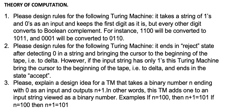 Solved THEORY OF COMPUTATION.1. ﻿Please design rules for the | Chegg.com
