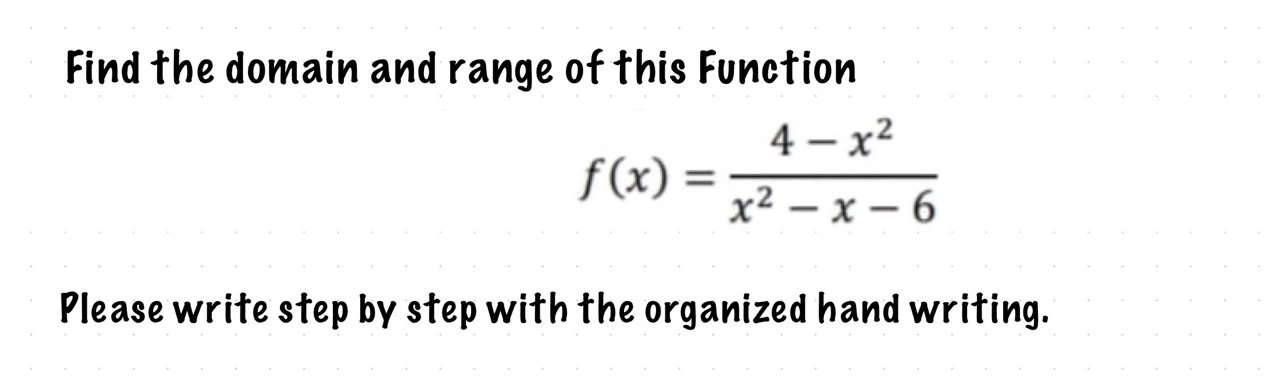 Solved Find the domain and range of this Function | Chegg.com