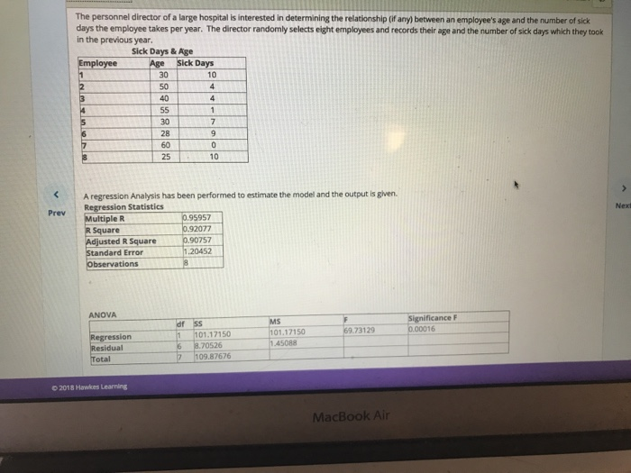Solved The personnel director of a large hospital is | Chegg.com