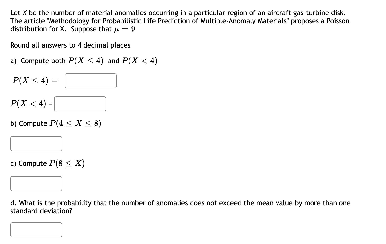 Solved Let X be the number of material anomalies occurring | Chegg.com