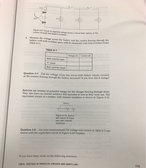 Activity 2-2: Internal Resistance of a Battery | Chegg.com