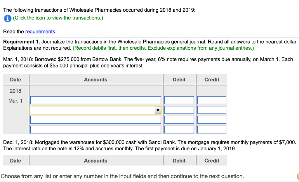 The following transactions of Wholesale Pharmacies | Chegg.com