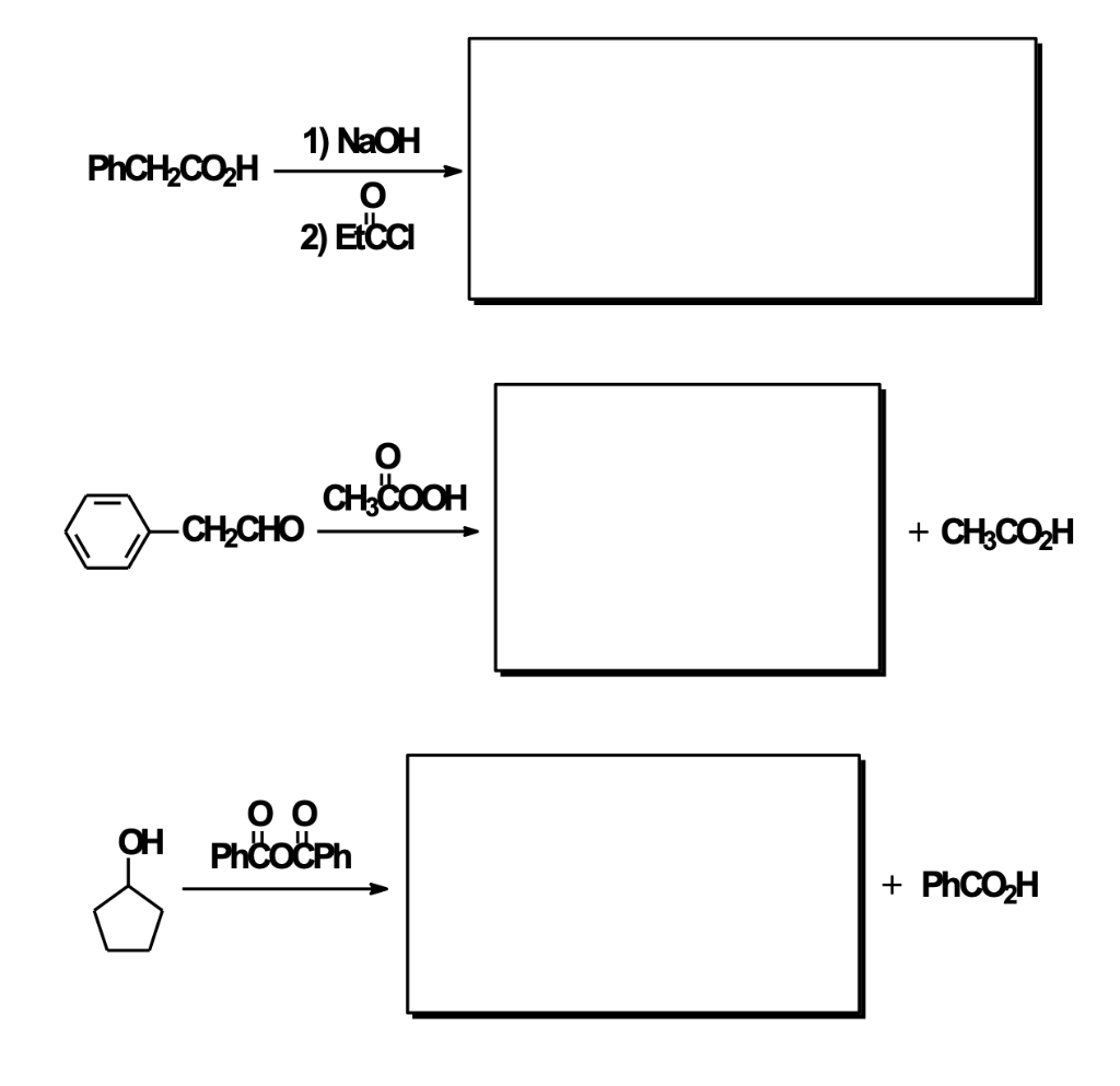 Solved PhCH2COZH 1) NaOH O 2) Etta o CH3COOH -CH2CHO + | Chegg.com