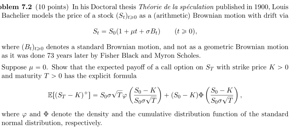 blem 7.2 (10 points) In his Doctoral thesis Théorie | Chegg.com