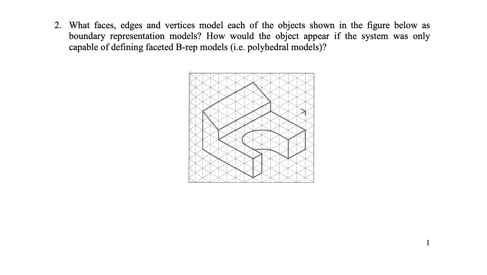 Solved What Faces Edges And Vertices Model Each Of The