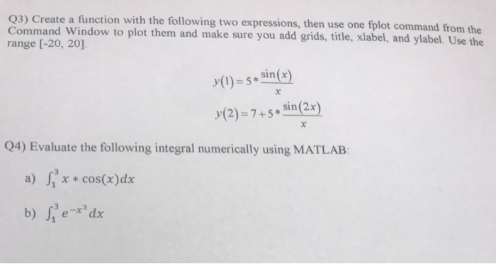 Solved 3) Create a function with the following two | Chegg.com