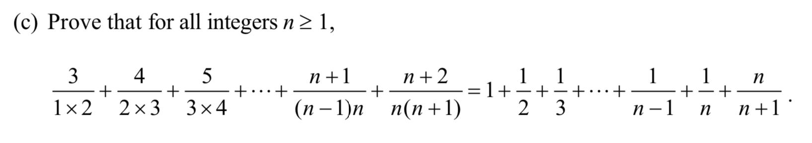 Solved (c) Prove that for all integers n 21, 3 n + 4 5 + + 2 | Chegg.com