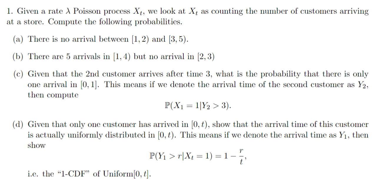 Solved Please help me solve this Stochastic Processes | Chegg.com