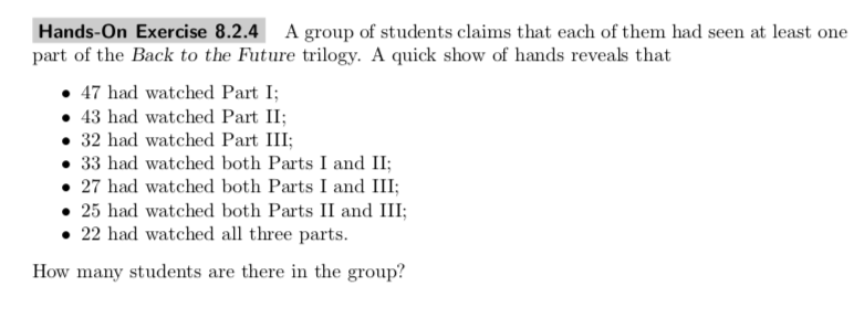 Solved Hands-On Exercise 8.2.4 A group of students claims | Chegg.com
