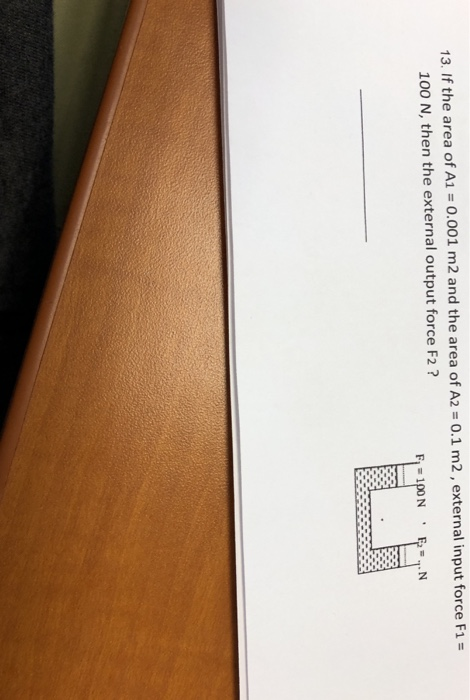 Solved 13. if the area of A1 - 0.001 m2 and the area of A2 | Chegg.com