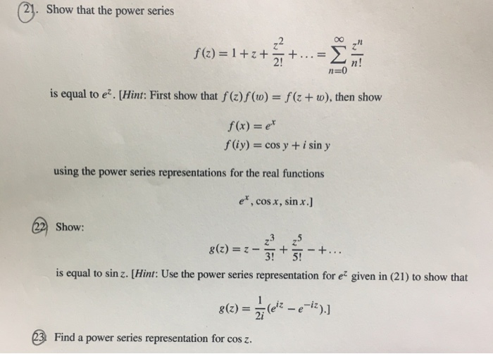 Solved . Show that the power series 2 n! n=0 is equal to e. | Chegg.com