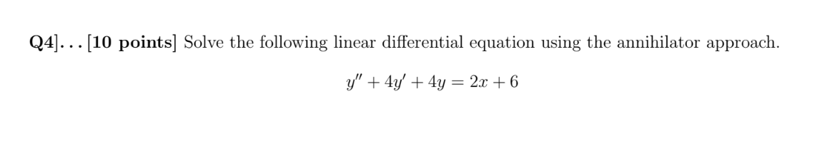 Solved Q4]... [10 points] Solve the following linear | Chegg.com