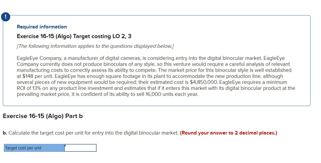 Solved EagleEye Company, a manufacturer of digital cameras, | Chegg.com