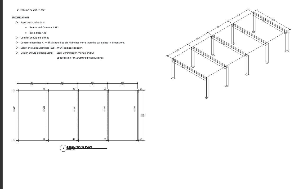 Solved STEEL DESIGN W-Sections will be used to construct a | Chegg.com