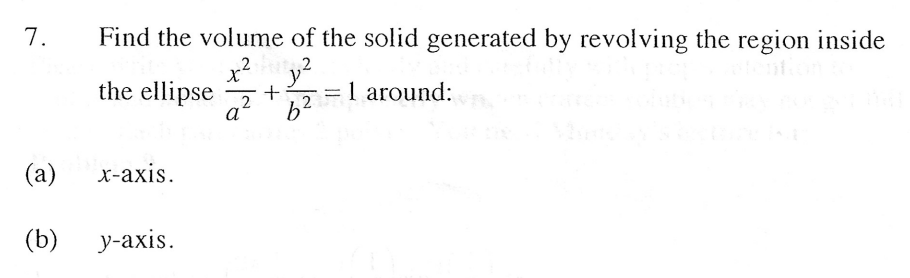 Solved 7. the ellipse eshte Find the volume of the solid | Chegg.com