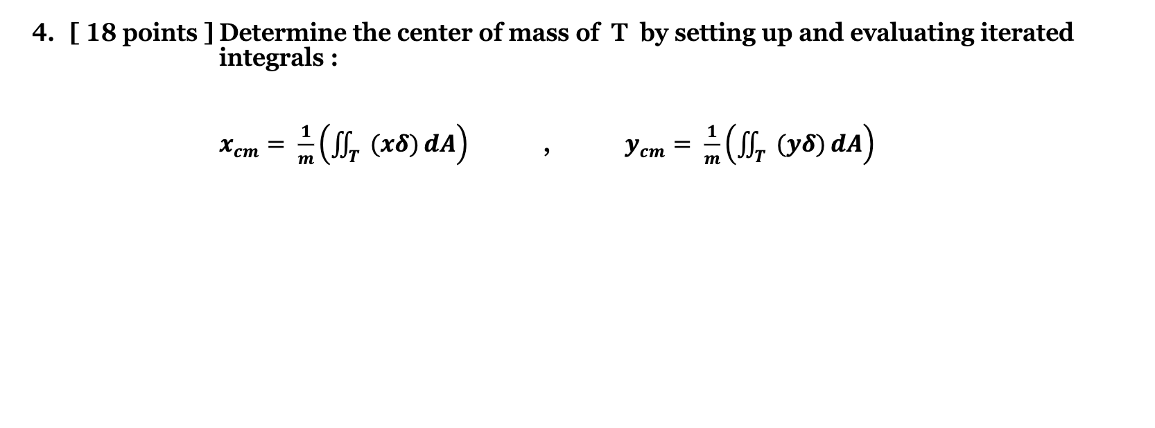 Solved For #4, suppose that T is a planar lamina, having | Chegg.com