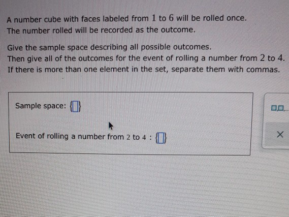 Solved A number cube with faces labeled from 1 to 6 will be | Chegg.com