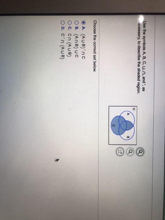 Solved the symbols A, B, C, U.n, and', as acessary, to | Chegg.com