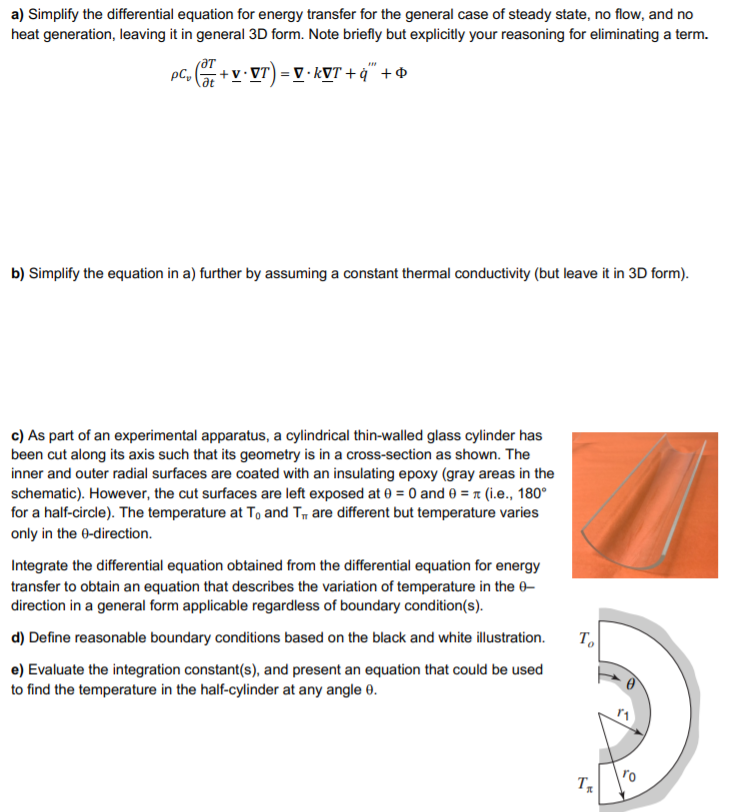 Solved a) Simplify the differential equation for energy | Chegg.com