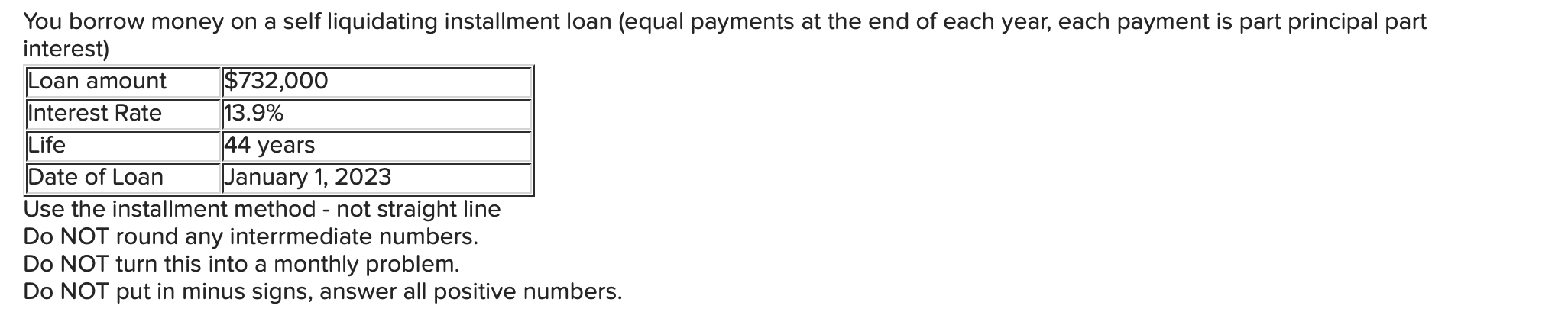 Solved You borrow money on a self liquidating installment | Chegg.com