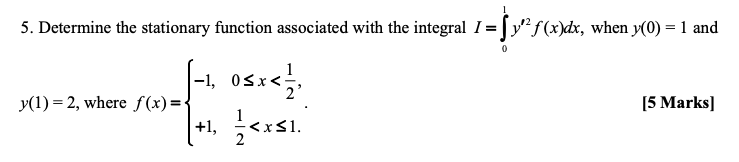 5. Determine the stationary function associated with | Chegg.com