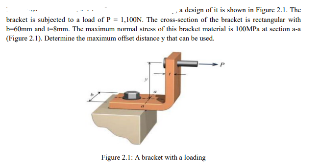 Solved , a design of it is shown in Figure 2.1. The bracket | Chegg.com