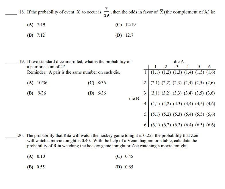 Solved 18. If the probability of event X to occur is 197, | Chegg.com