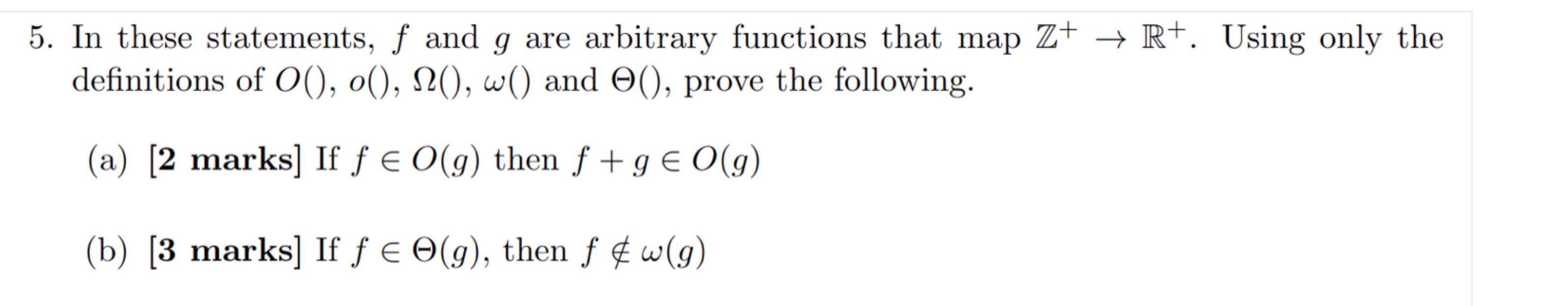 Solved In these statements, f ﻿and g ﻿are arbitrary | Chegg.com