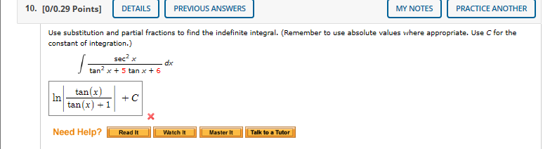 Solved Use Partial Fractions To Find The Indefinite