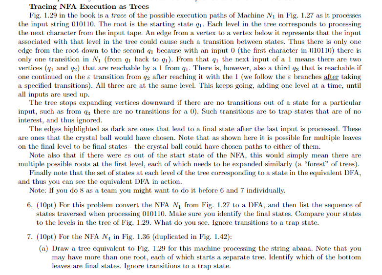 Solved (b) List the sequence of states of the equivalent DFA | Chegg.com