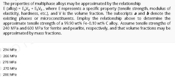 Solved The properties of multiphase alloys may be | Chegg.com