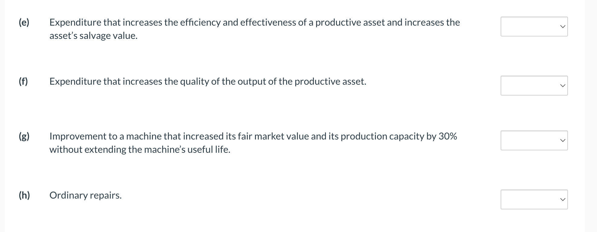Solved Plant assets often require expenditures subsequent to | Chegg.com